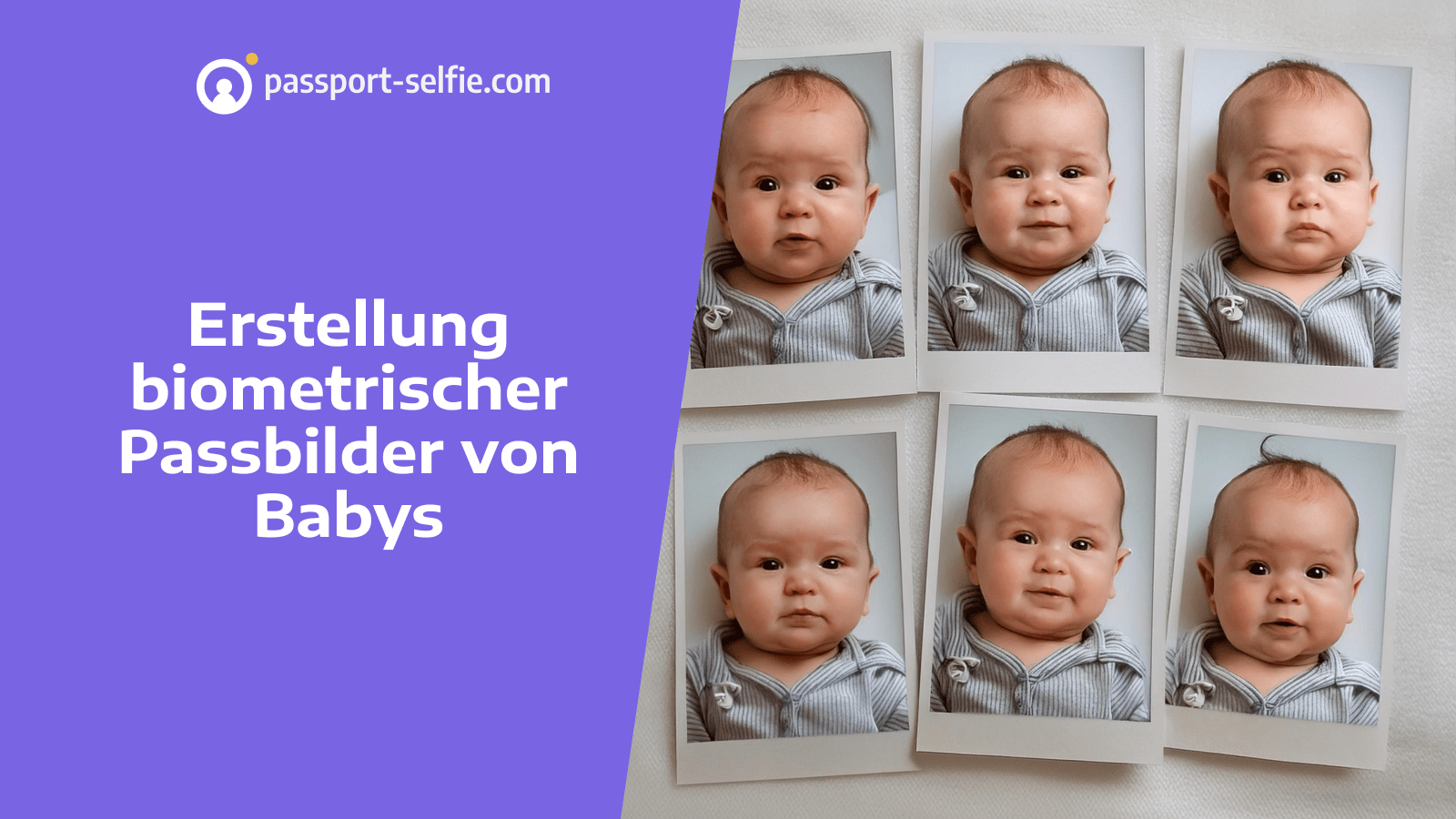 Erstellung biometrischer Passbilder von Babys